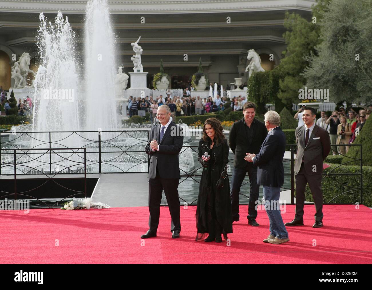 Gary Selesner, Shania Twain, John Meglen at a public appearance for ...