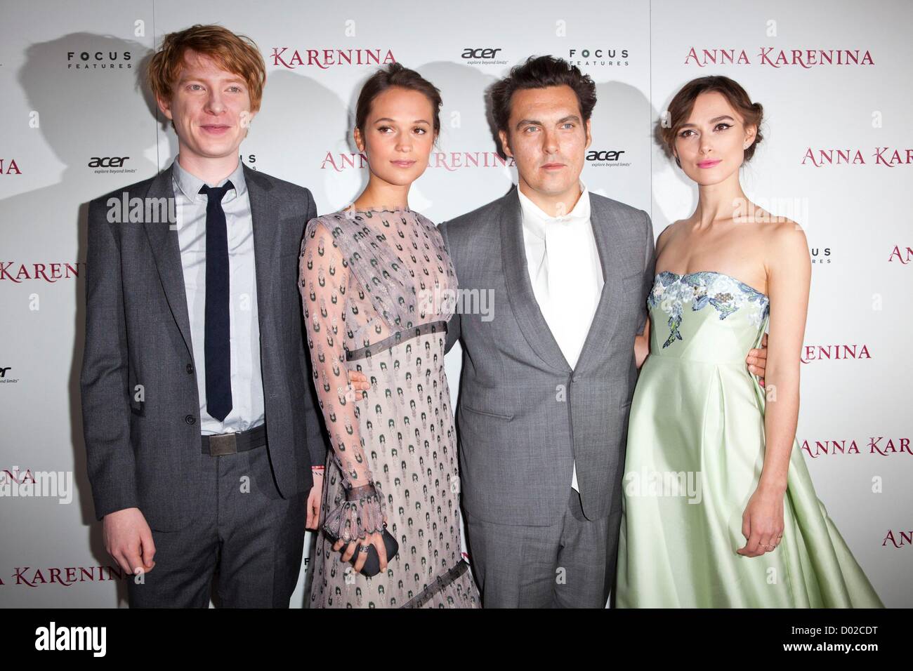 Domhnall Gleeson, Alicia Vikander, Joe Wright, Keira Knightley at ...