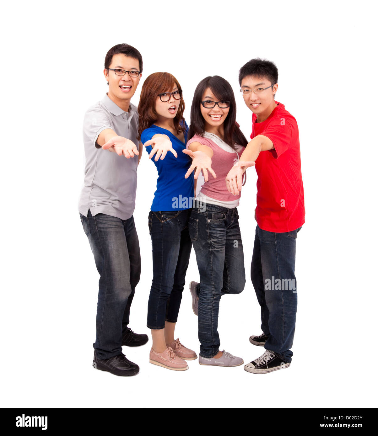 Happy and Young friends laughing together Stock Photo - Alamy