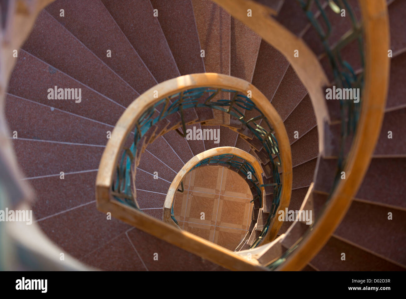 Egypt perspective spiral ladder steps Africa Stock Photo - Alamy