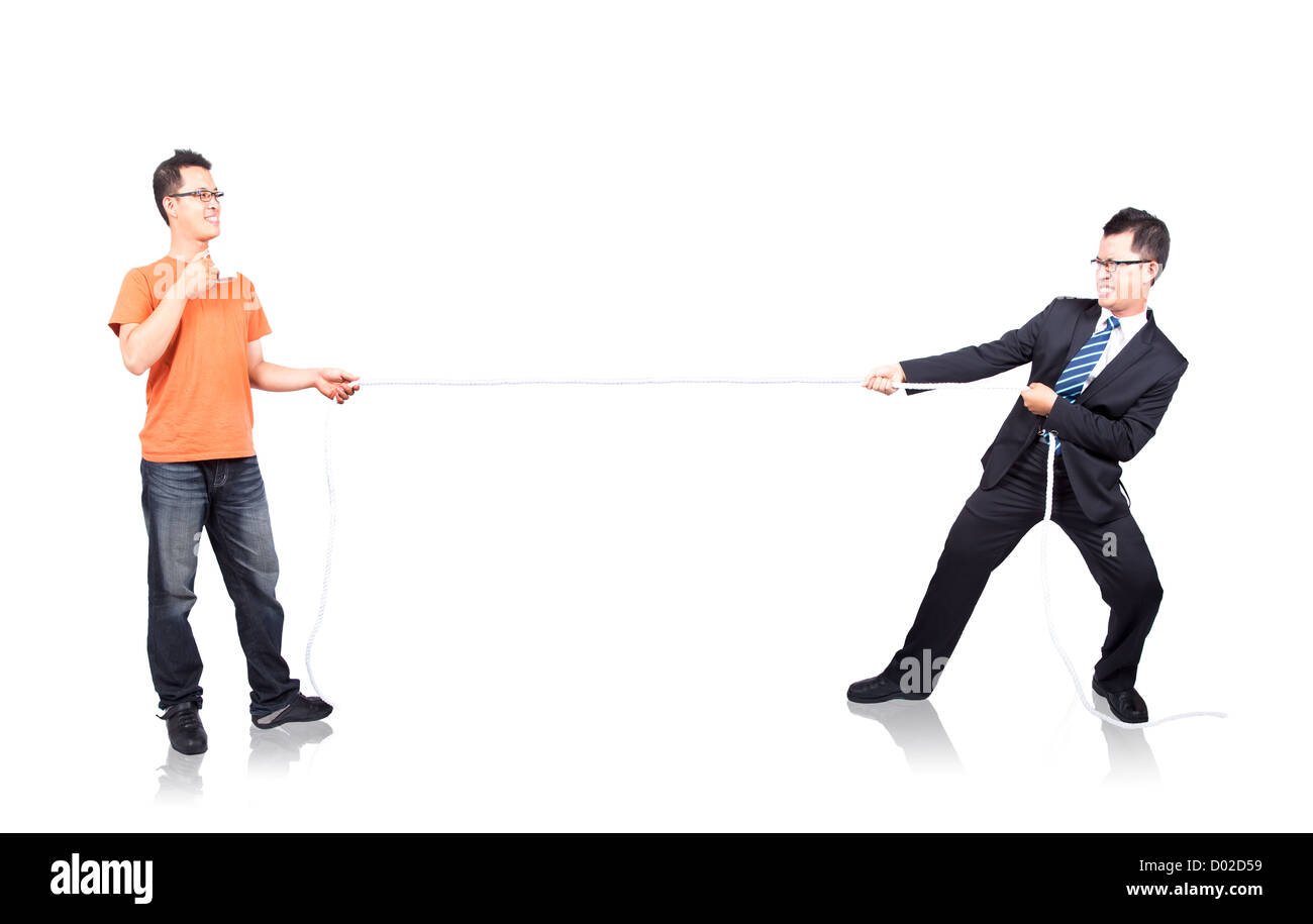 the fight between work and leisure,relaxed and hard Stock Photo - Alamy