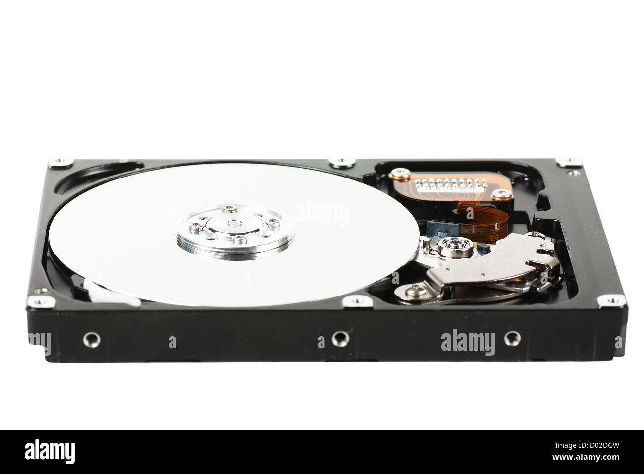 Computer component hard drive isolated over white Stock Photo - Alamy