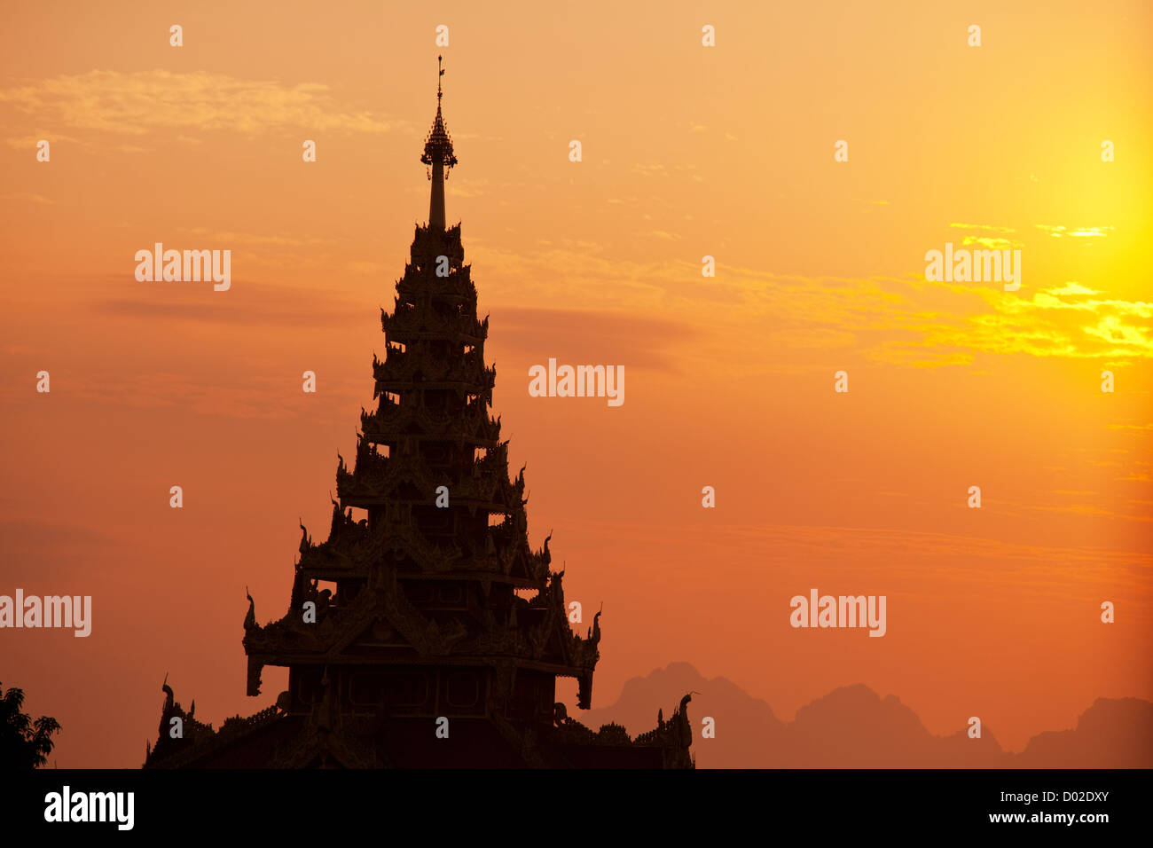 Bagan at sunset in Myanmar Stock Photo - Alamy