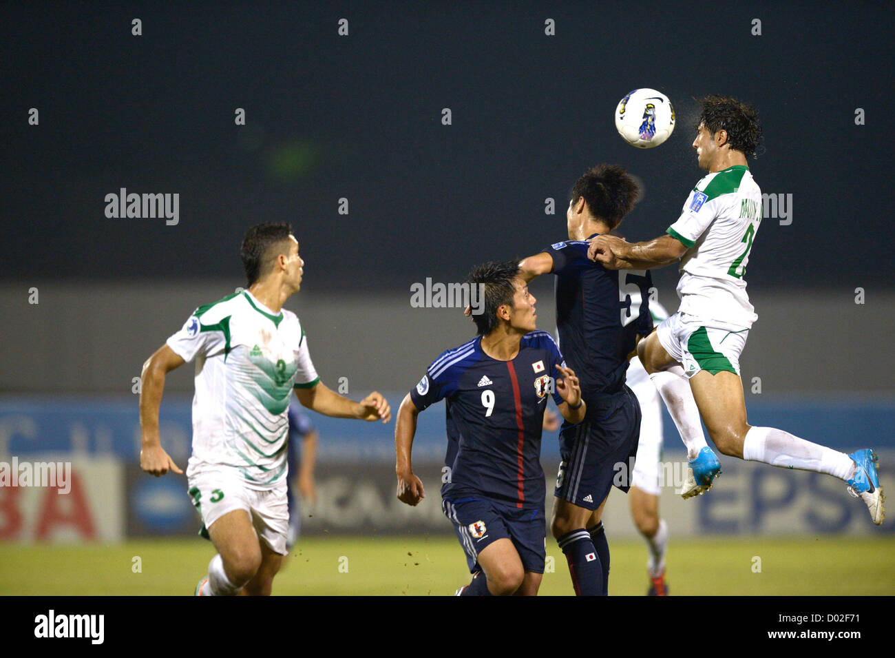 (R-L) Mustafa Nadhim Jari (IRQ), Takuya Iwanami, Yuya Kubo (JPN), Ali ...
