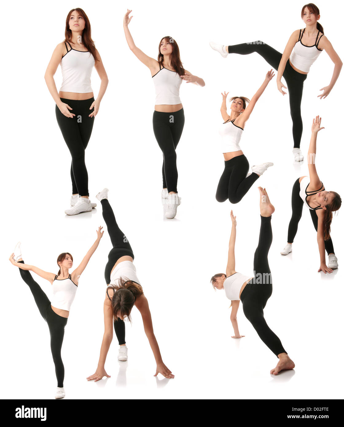 Beautiful young woman doing exercise Stock Photo - Alamy