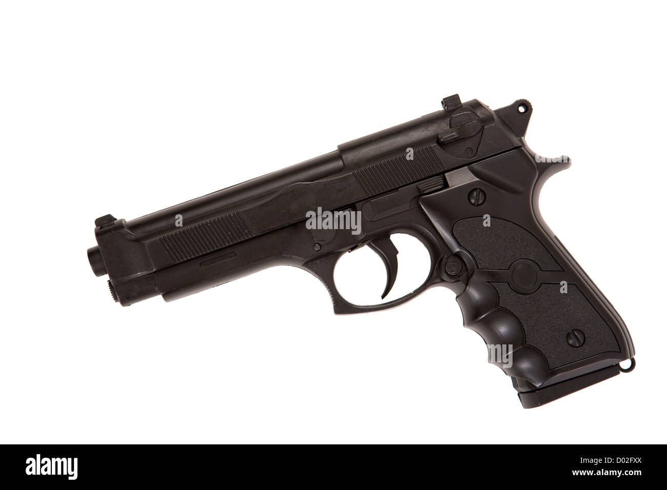 Black gun isolated on white hi-res stock photography and images - Alamy