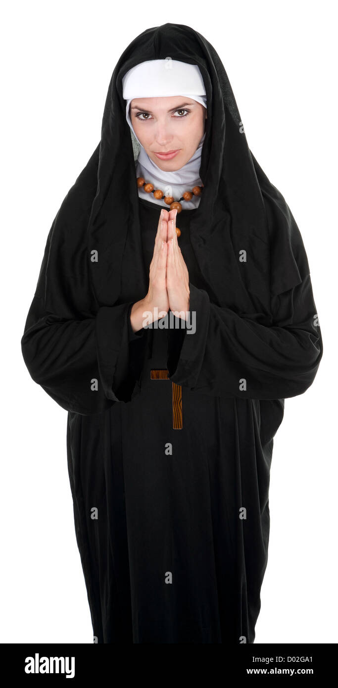 Nun praying for the well-being of all Stock Photo - Alamy