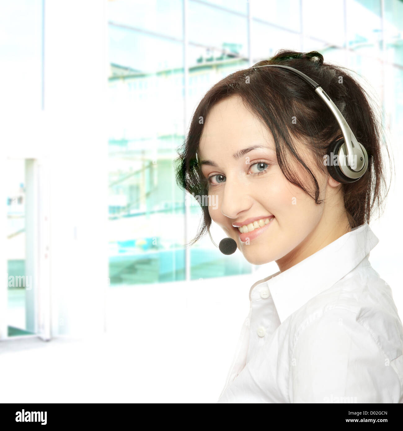 Call center woman Stock Photo - Alamy