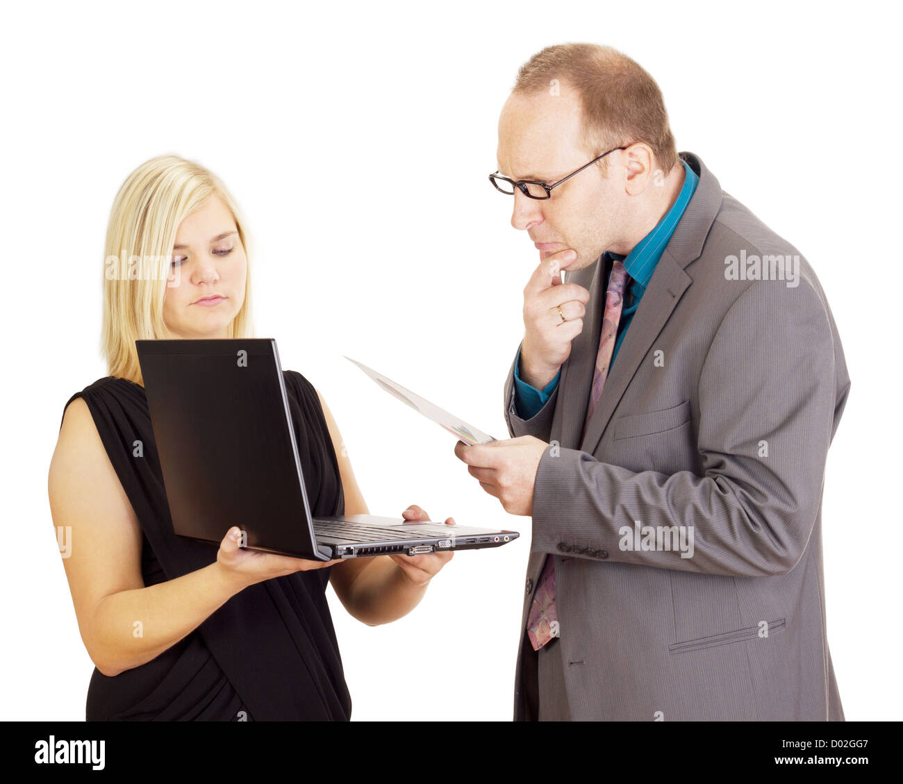 Two business people analysing some facts Stock Photo - Alamy