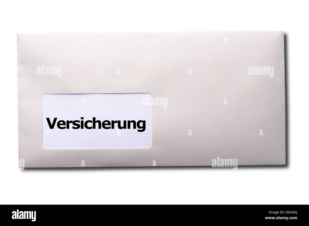 insurance concept with envelope showing risk concept Stock Photo - Alamy