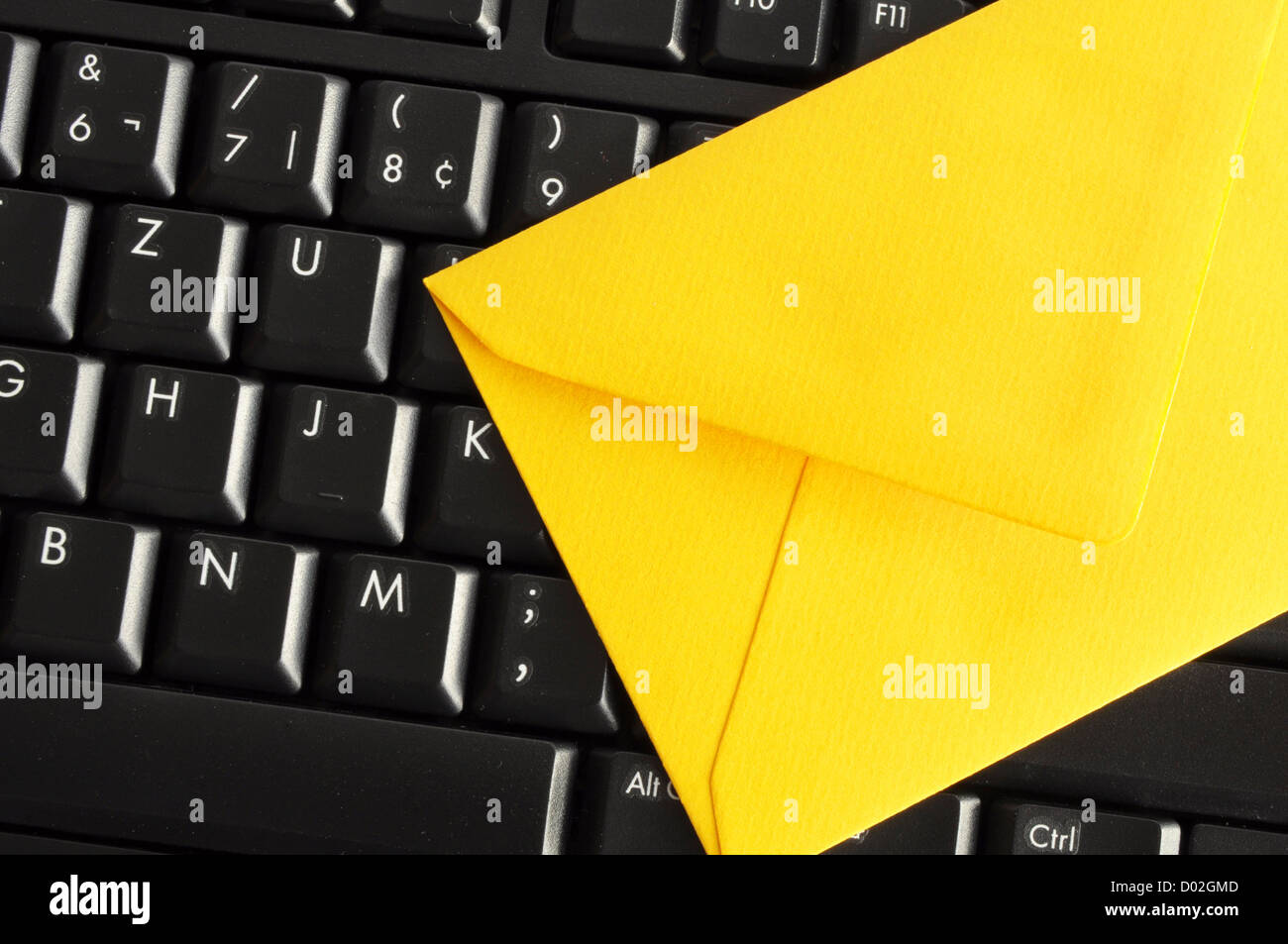 email concept with envelop and keyboard showing modern communication ...