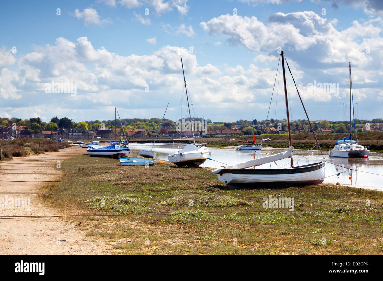 Low tide at Blakeney Quay Norfolk Stock Photo - Alamy