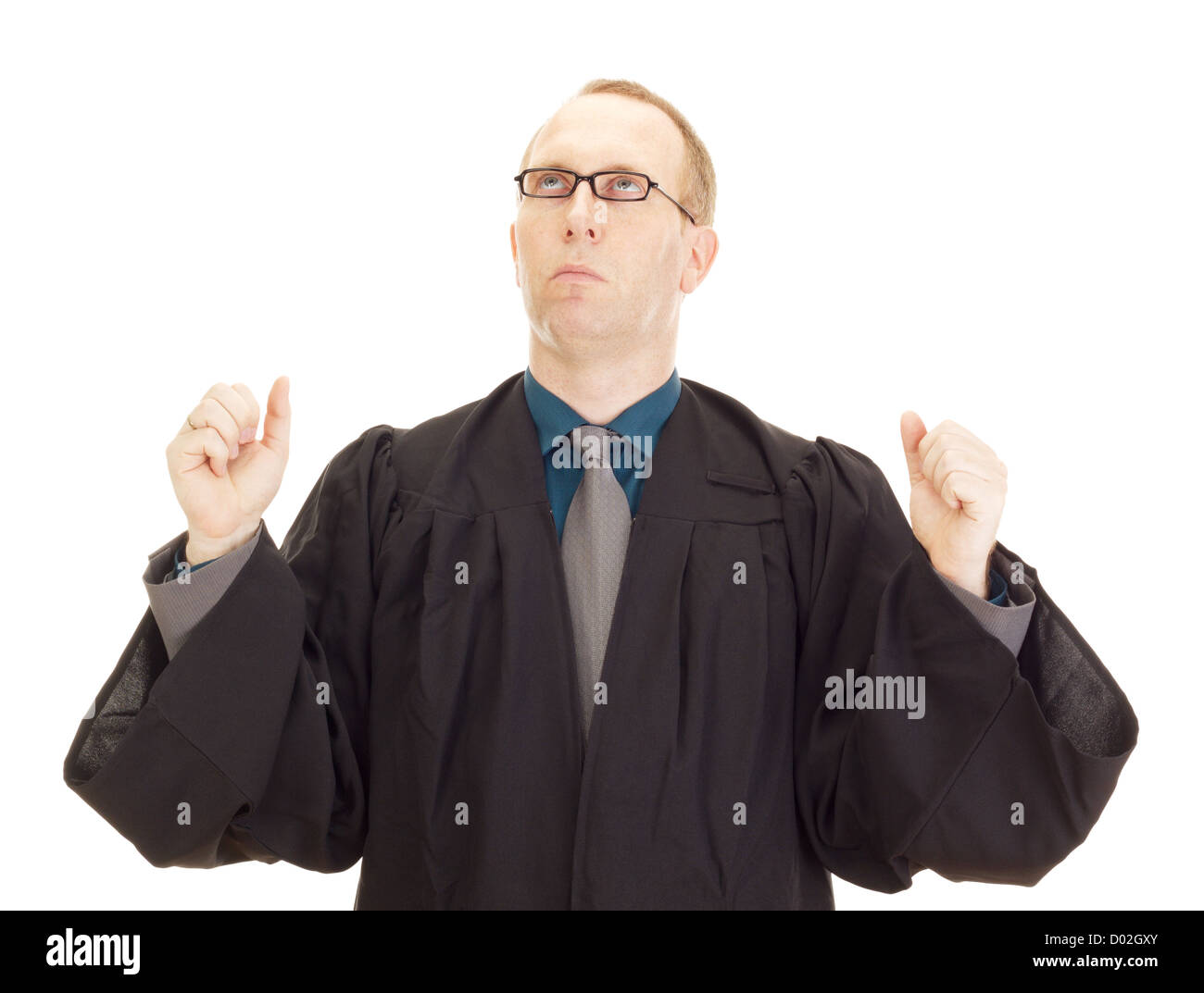 Judge in black robe hi-res stock photography and images - Alamy