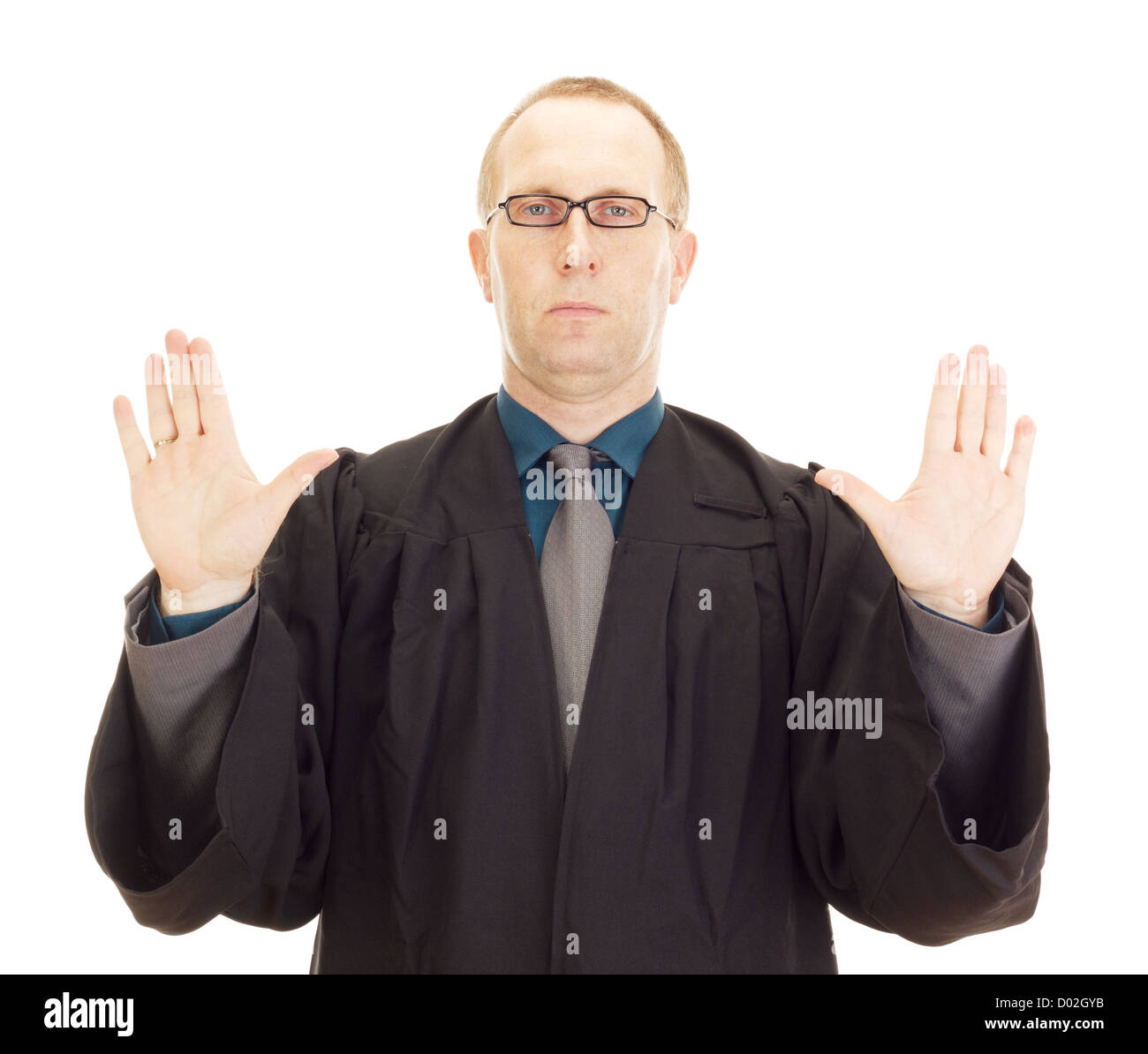 Judge in black robe hi-res stock photography and images - Alamy