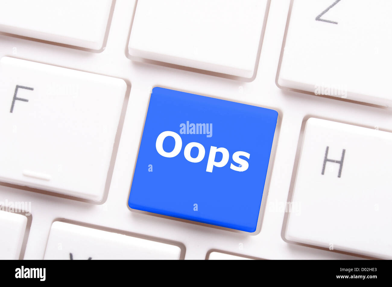 oops key on computer keyboard showing mistake concept Stock Photo - Alamy
