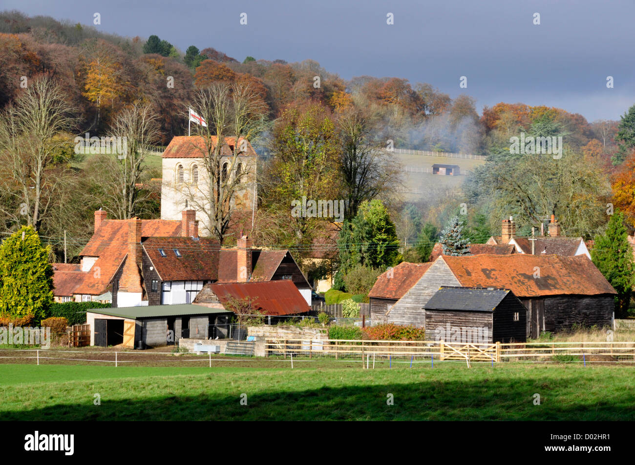 +Bucks - Chiltern Hills - Fingest seen from the Chiltern Way path ...