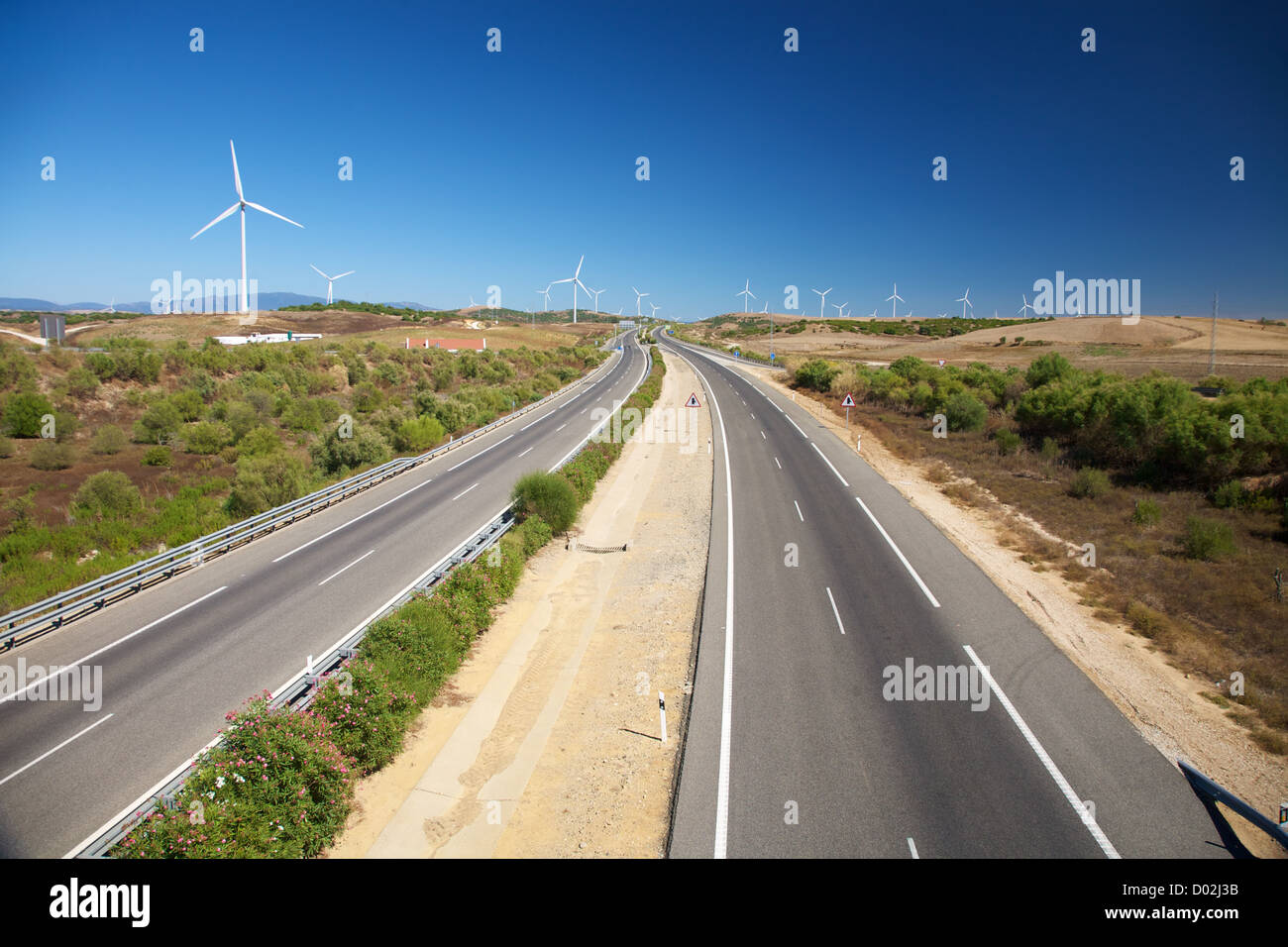 two lanes highway at Cadiz Andalusia in Spain Stock Photo - Alamy