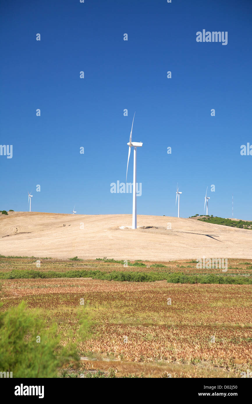 wind power mills at Cadiz Andalusia in Spain Stock Photo - Alamy