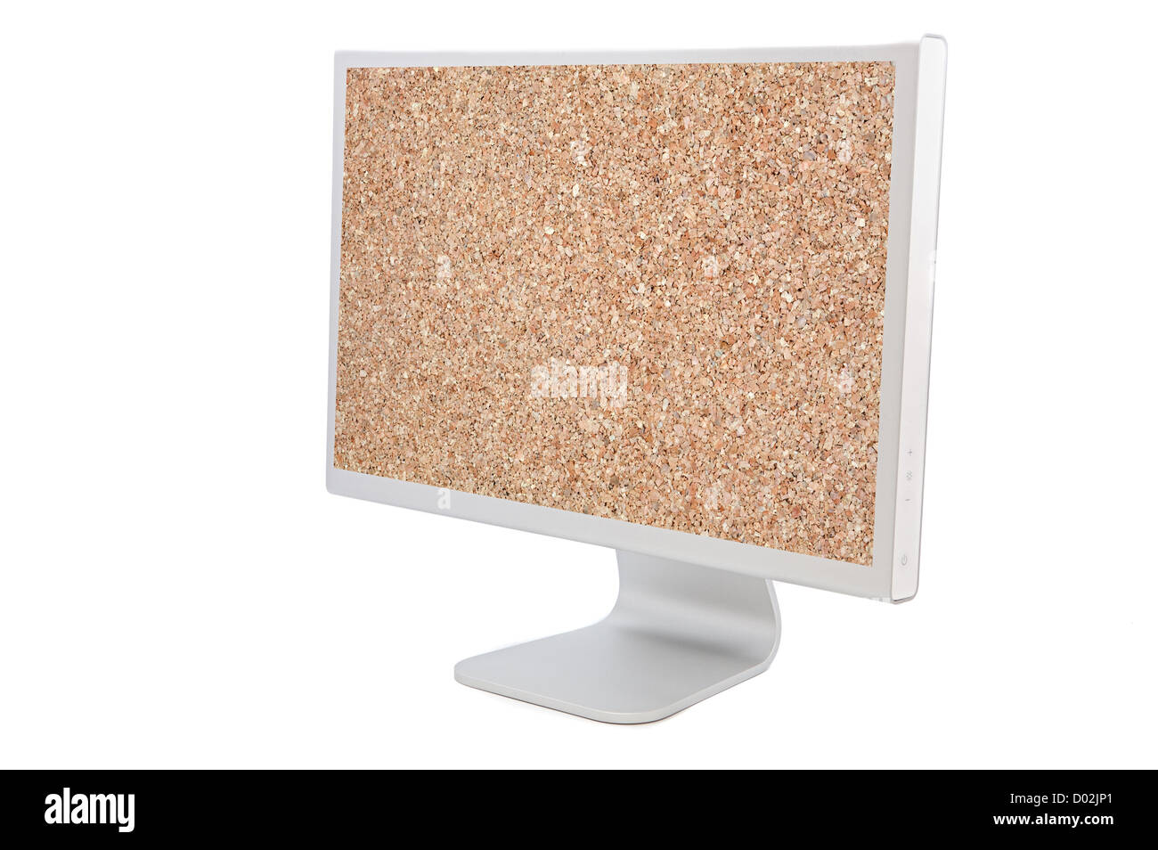 Computer monitor with the image of a corkboard Stock Photo - Alamy
