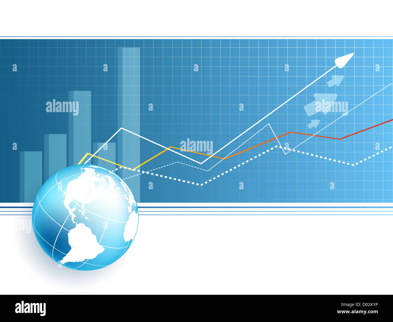 abstract blue background with globe and lines Stock Photo - Alamy
