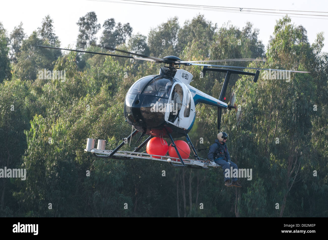Hughes MD 500E Civilian Helicopter. Photographed in Israel Stock Photo ...