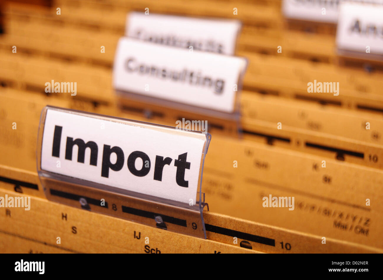 import word on business office folder showing internation trade or ...