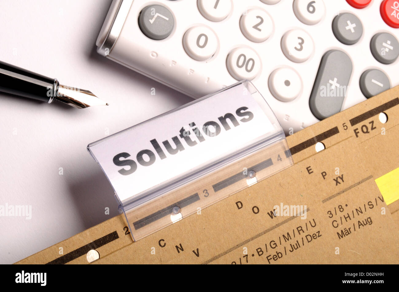 solution word on business folder showing solving a problem concept ...