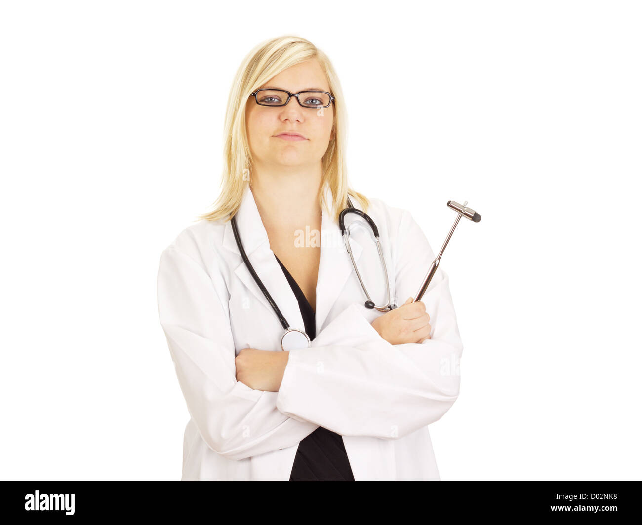 Medical doctor with reflex hammer Stock Photo - Alamy