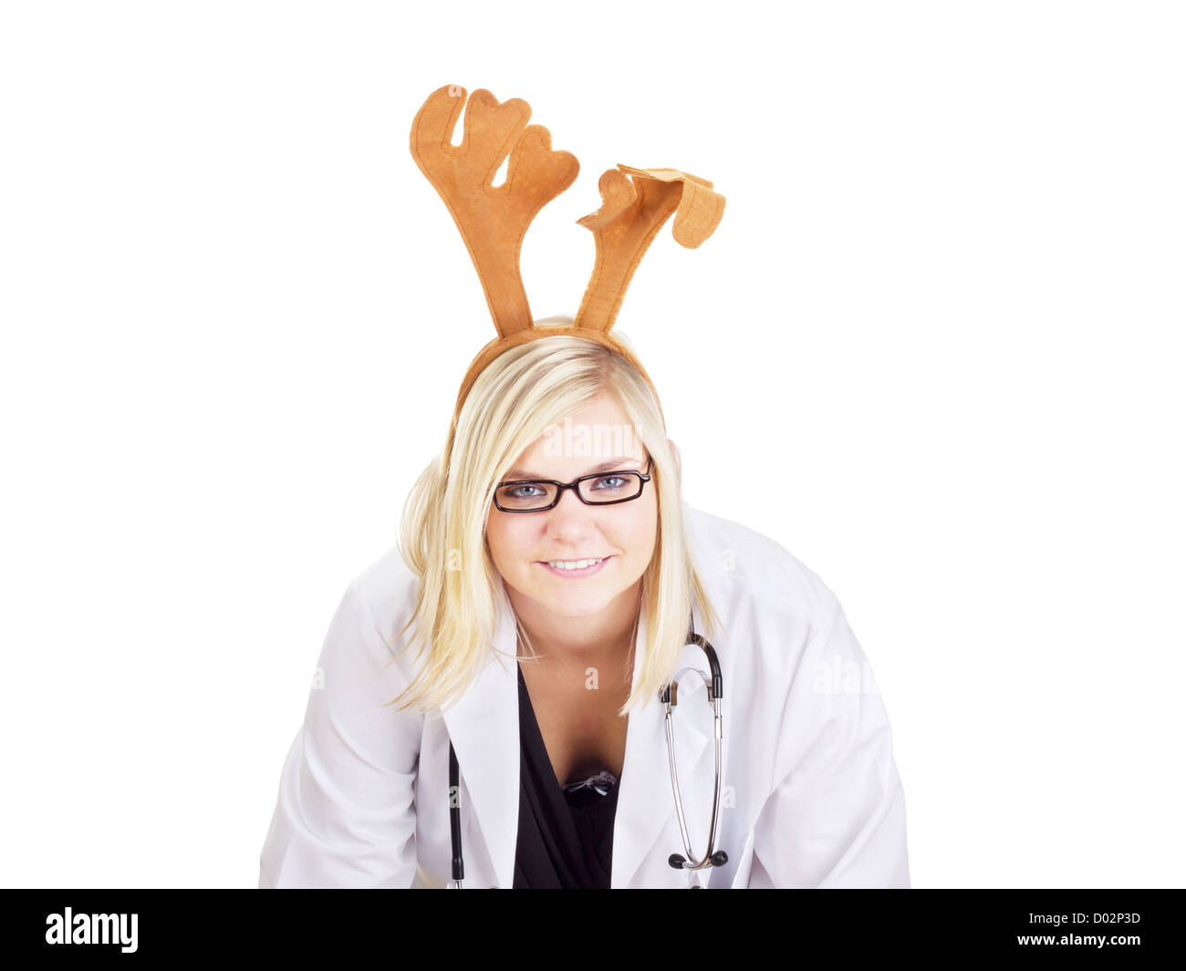 Medical doctor with a deer head Stock Photo - Alamy