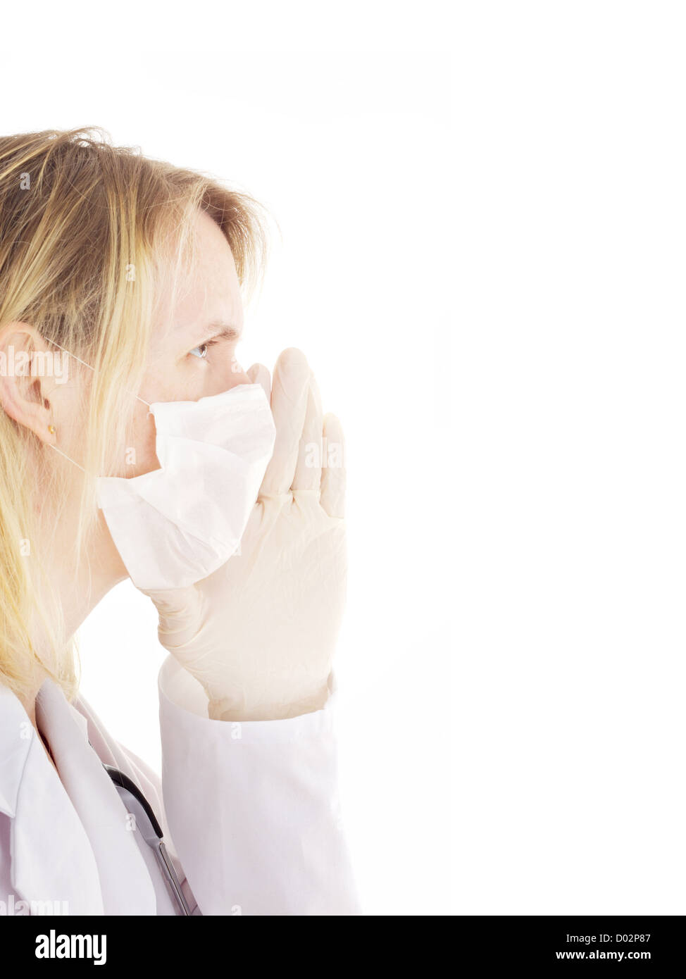 Medical doctor saying something Stock Photo - Alamy