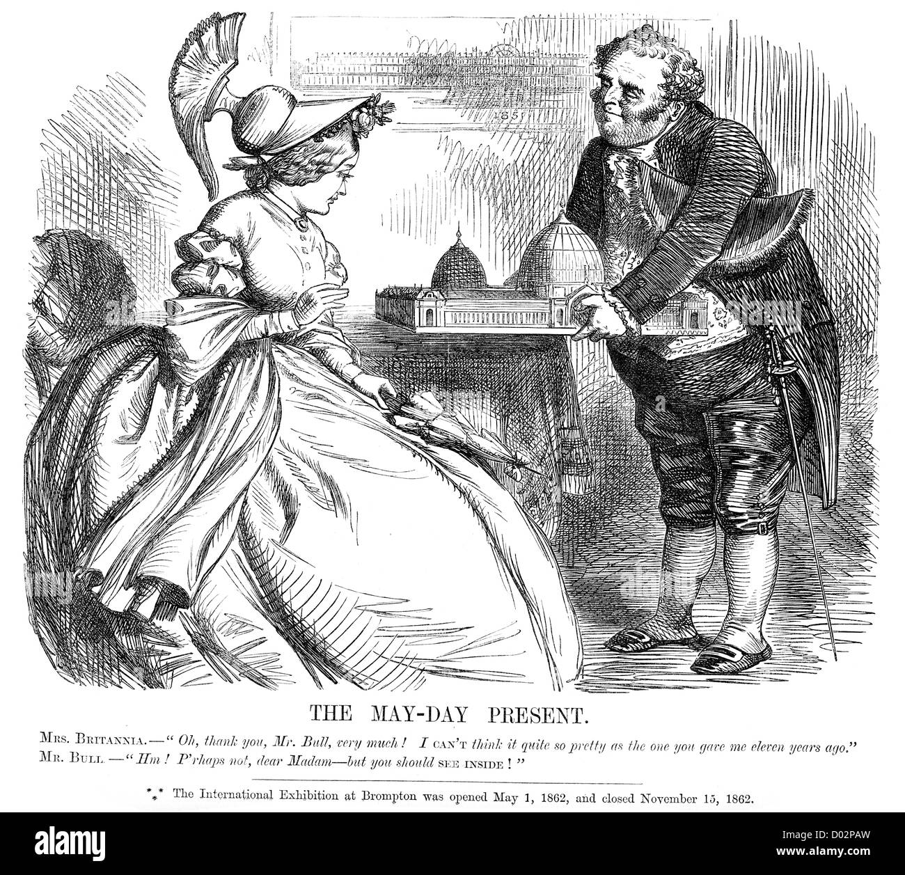 May Day Present. Political cartoon about the opening of the ...