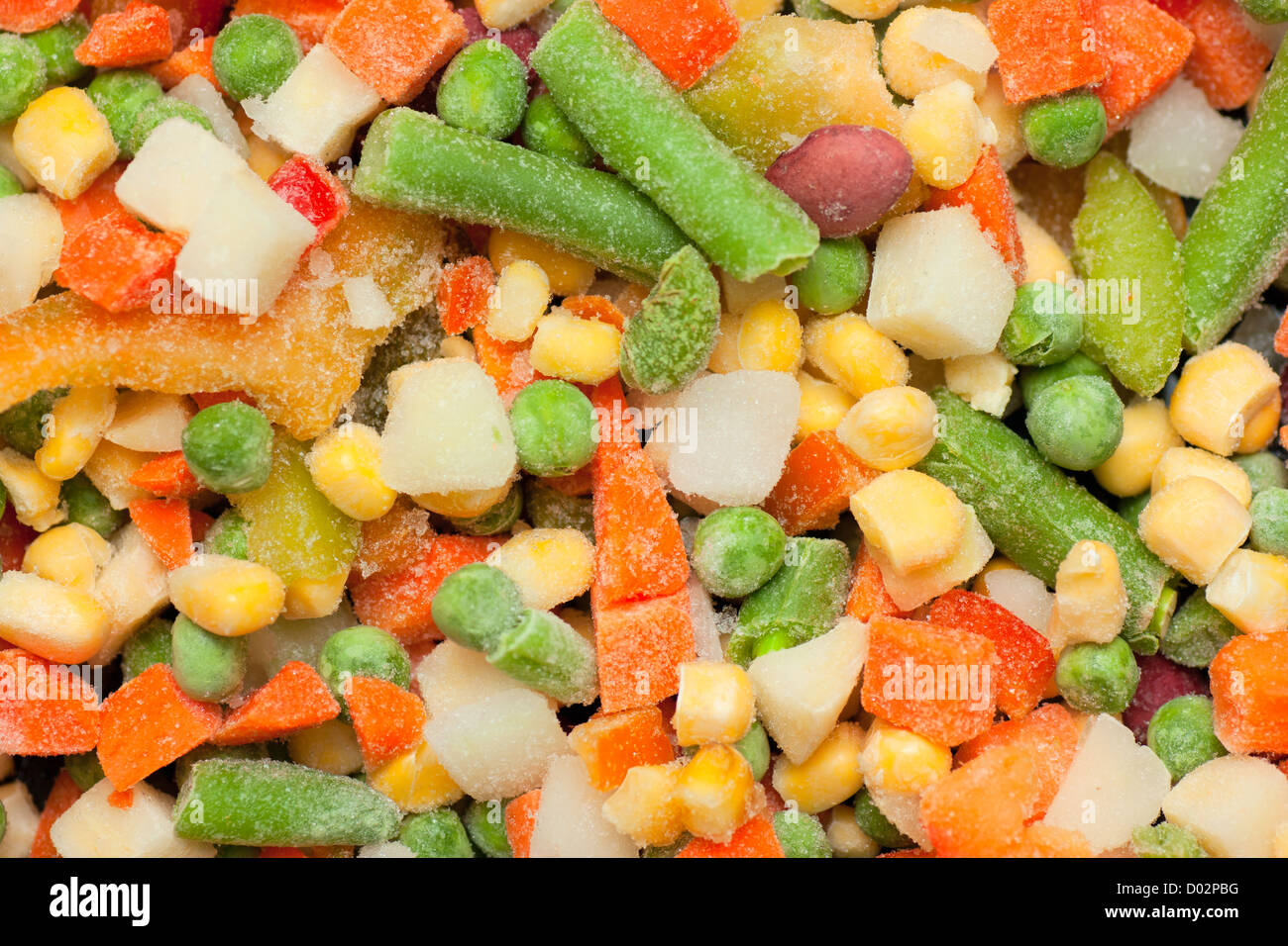 Background with colorful frozen vegetables Stock Photo - Alamy