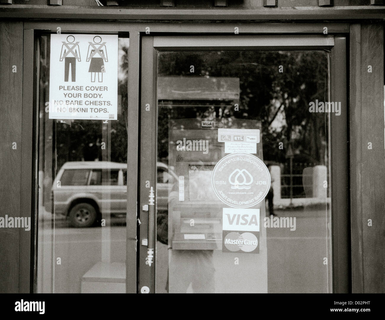 Travel Photography - Modesty sign in Luang Prabang in Laos in Indochina ...