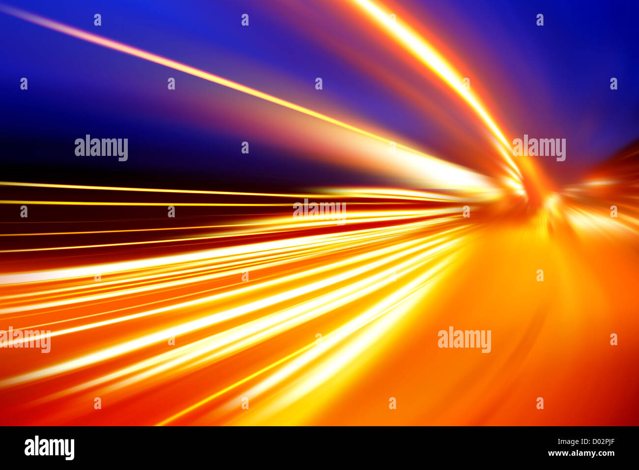 acceleration speed motion on night road Stock Photo - Alamy