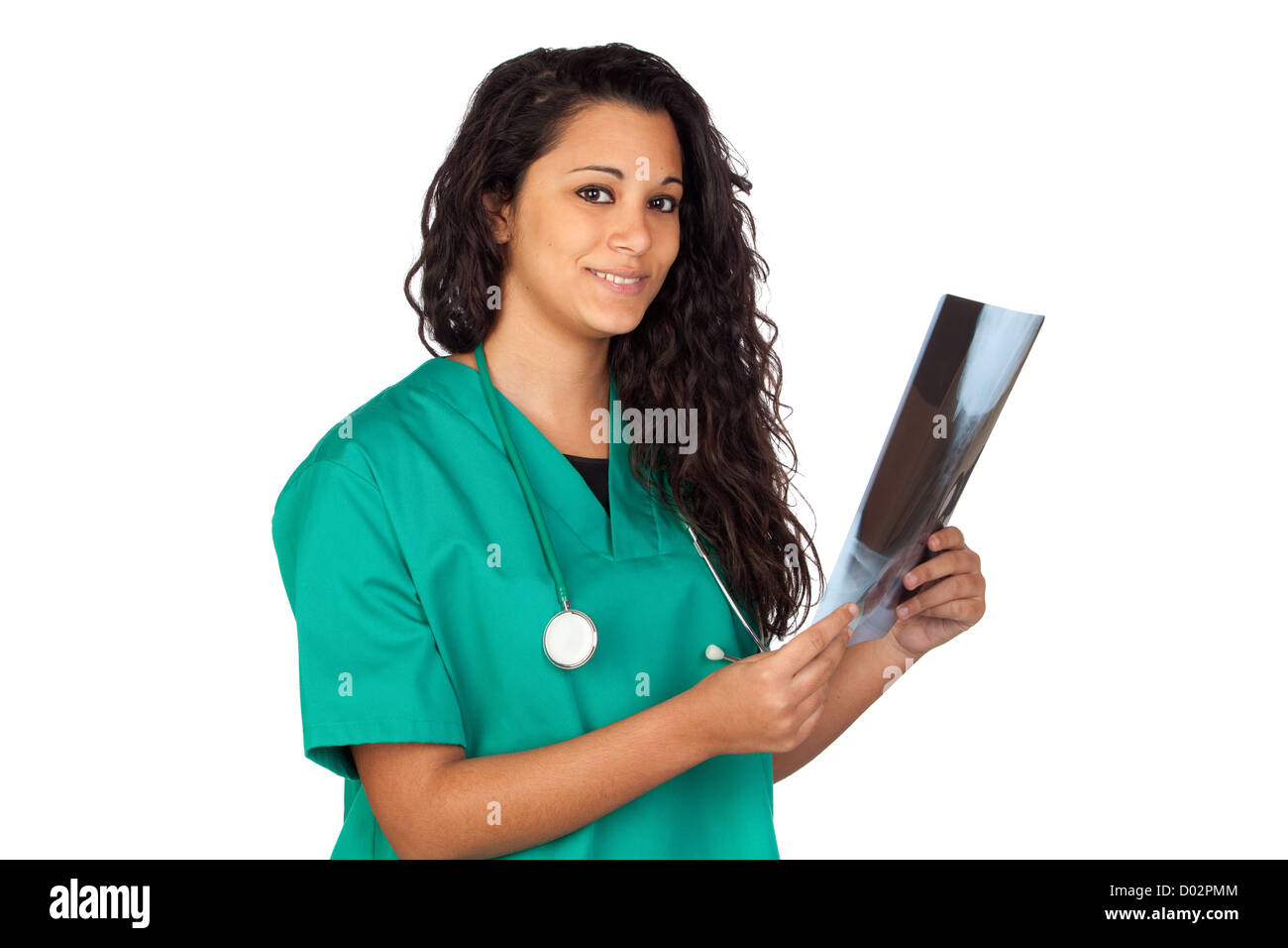 Young medical with a radiography isolated on white background Stock ...