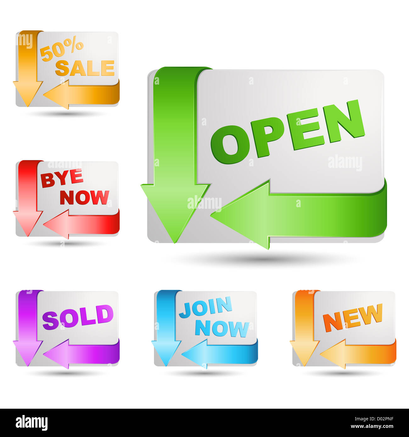 illustration of sale icons on white background Stock Photo - Alamy