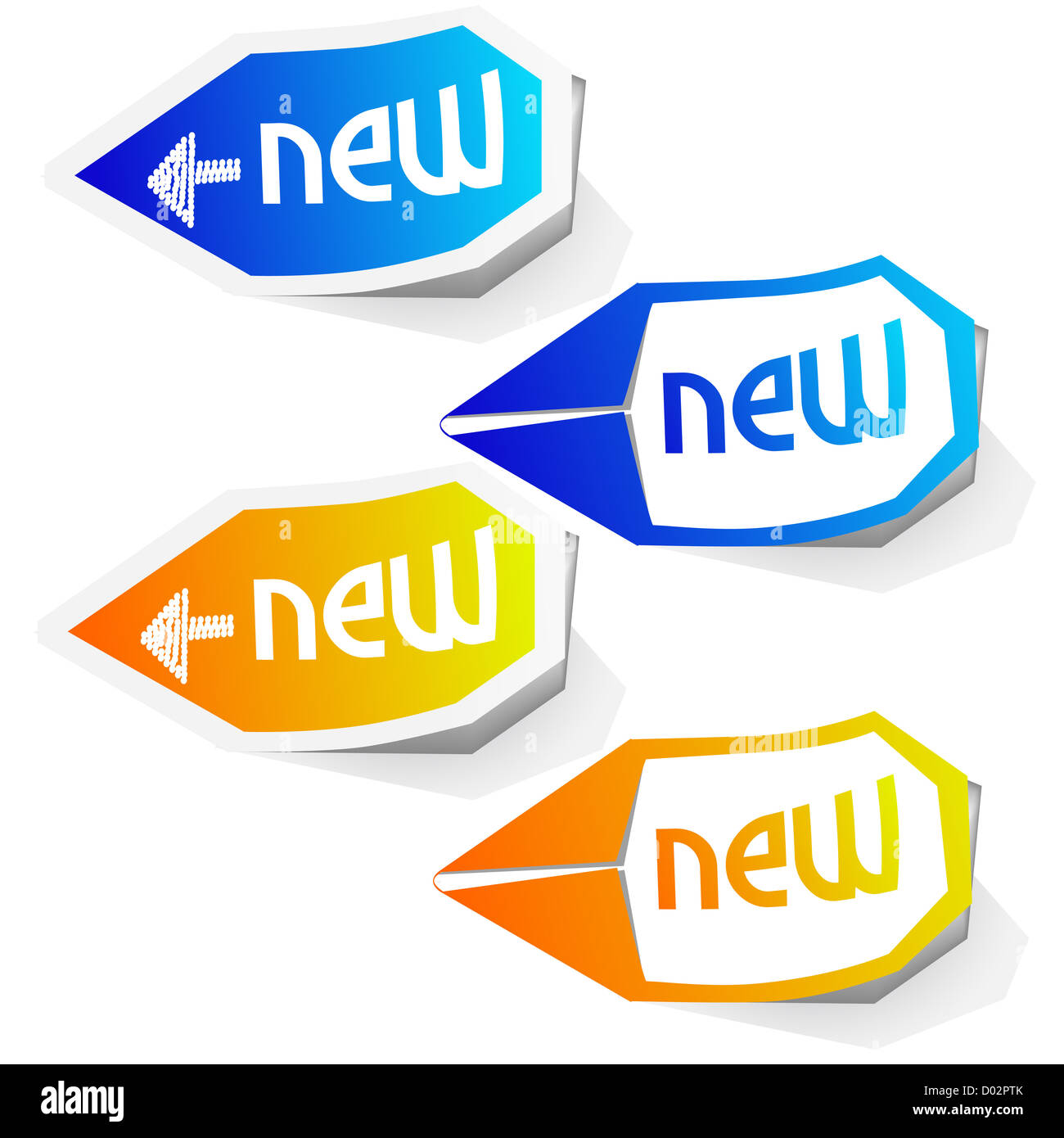 illustration of new tags on white background Stock Photo - Alamy