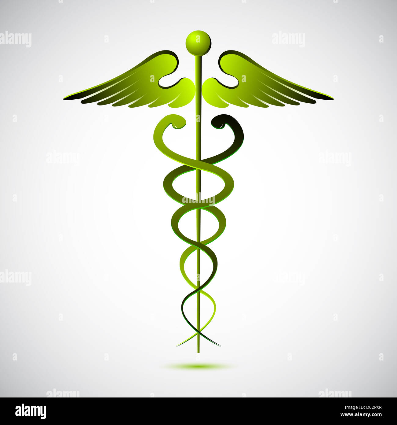 illustration of vector caduceus on white background Stock Photo - Alamy