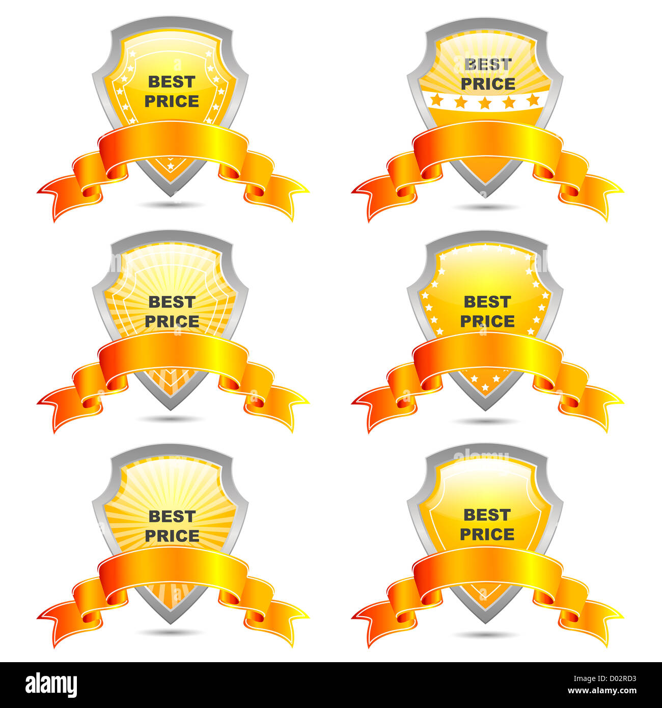 illustration of best price shield on white background Stock Photo - Alamy