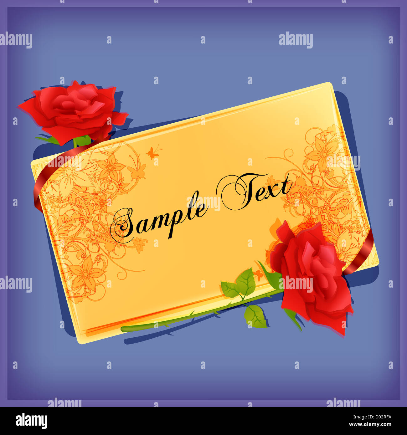 illustration of floral letter with roses on abstract background Stock ...