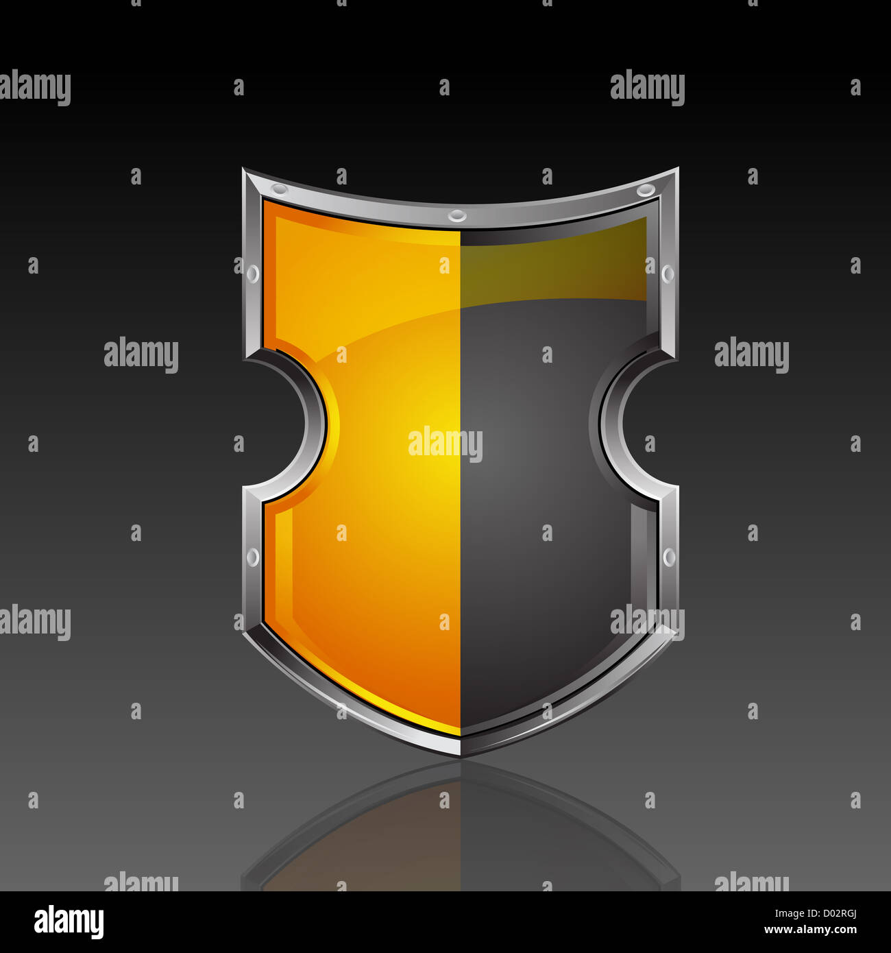 illustration of shield on abstract background Stock Photo - Alamy