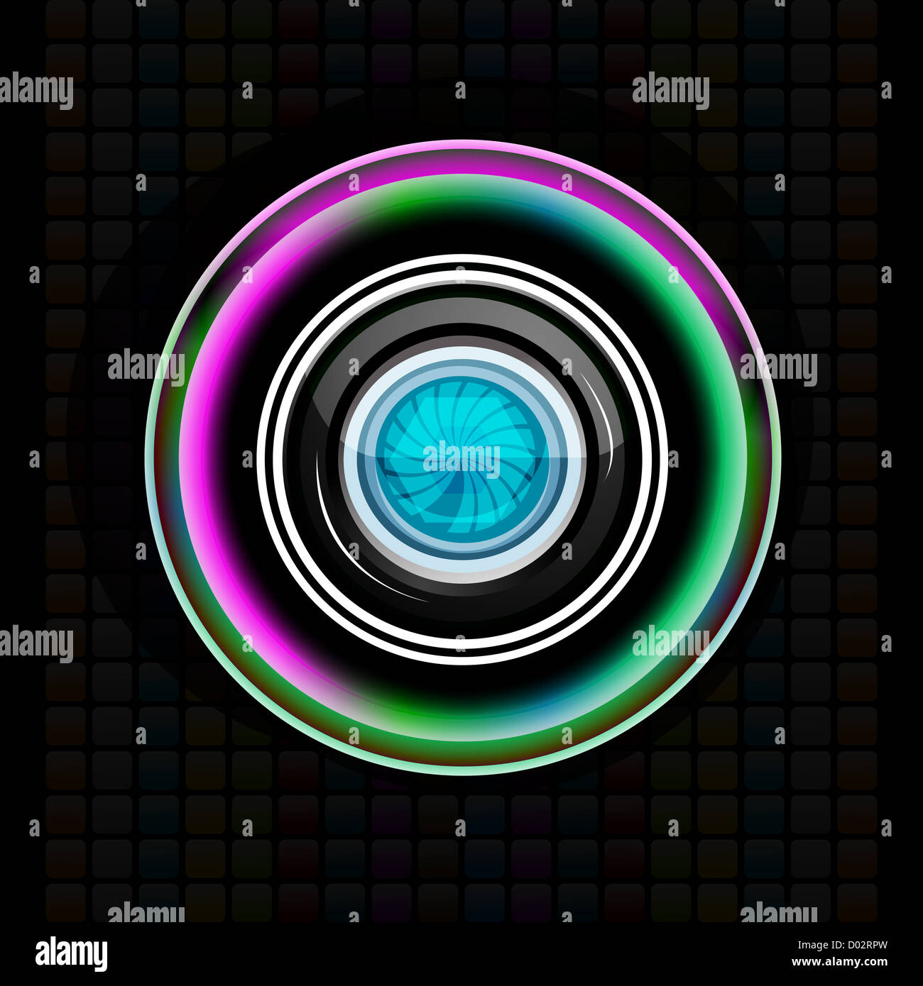 illustration of camera lens on abstract background Stock Photo - Alamy