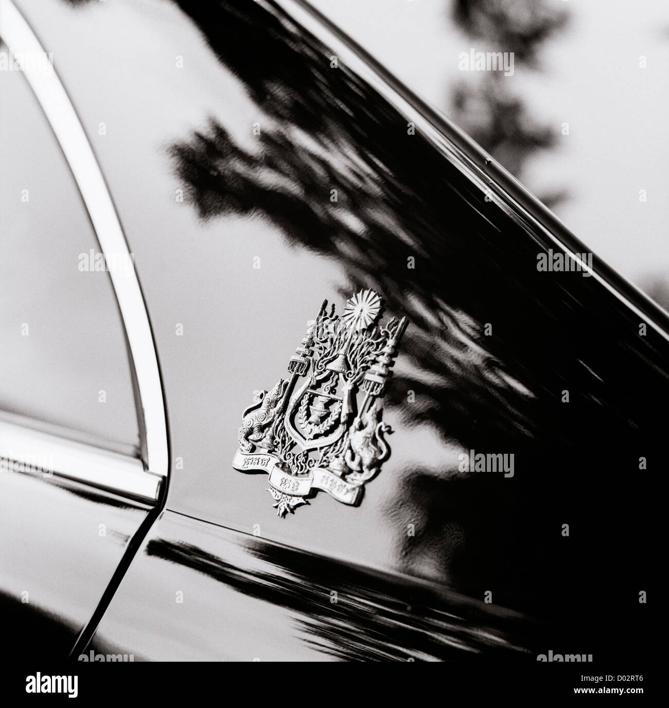 Cambodian royal crest on the car of the King in Phnom Penh Cambodia in ...