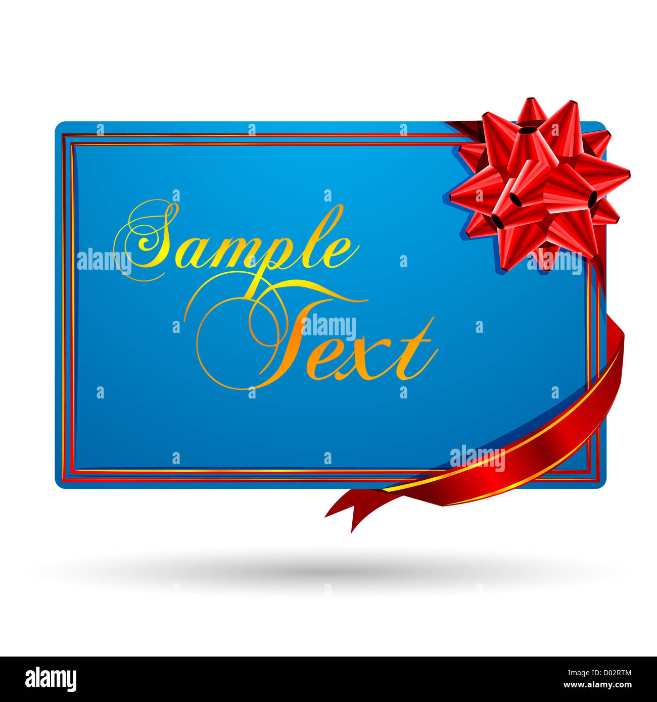 illustration of gift with wip wrapping bow on white background Stock ...