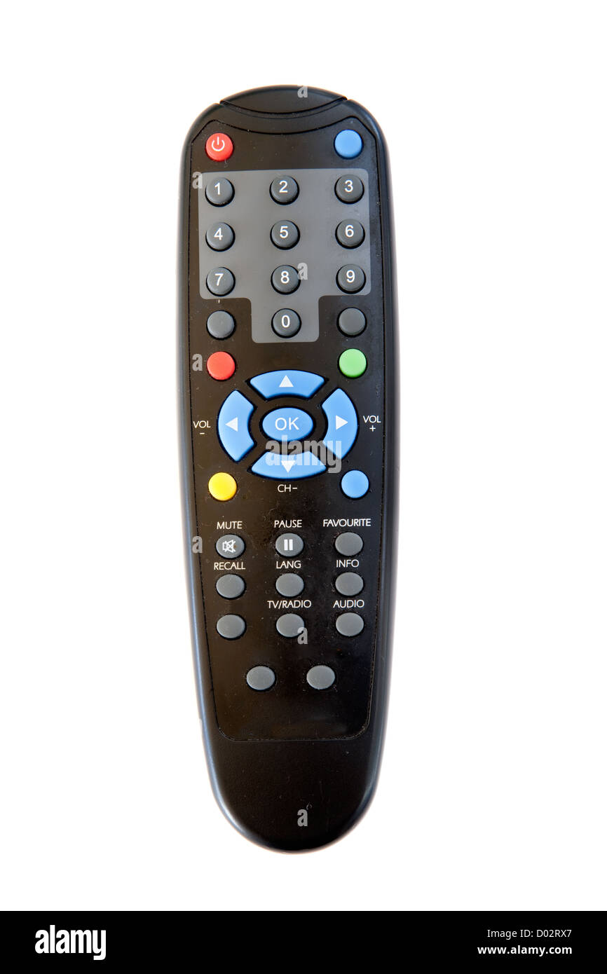 Remote control color on a white background isolated Stock Photo - Alamy