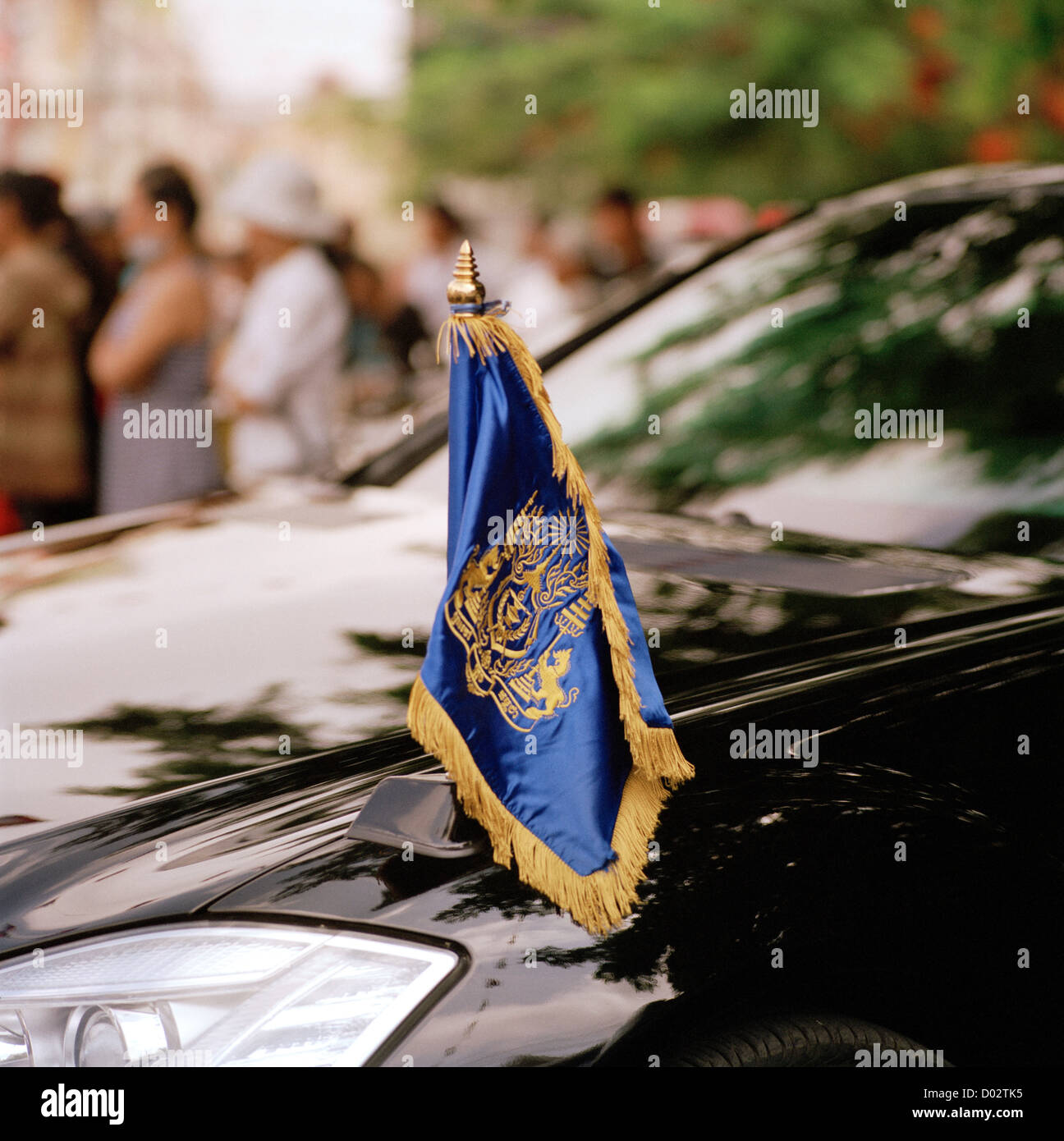 Cambodian royal crest on the car of the King in Phnom Penh Cambodia in ...