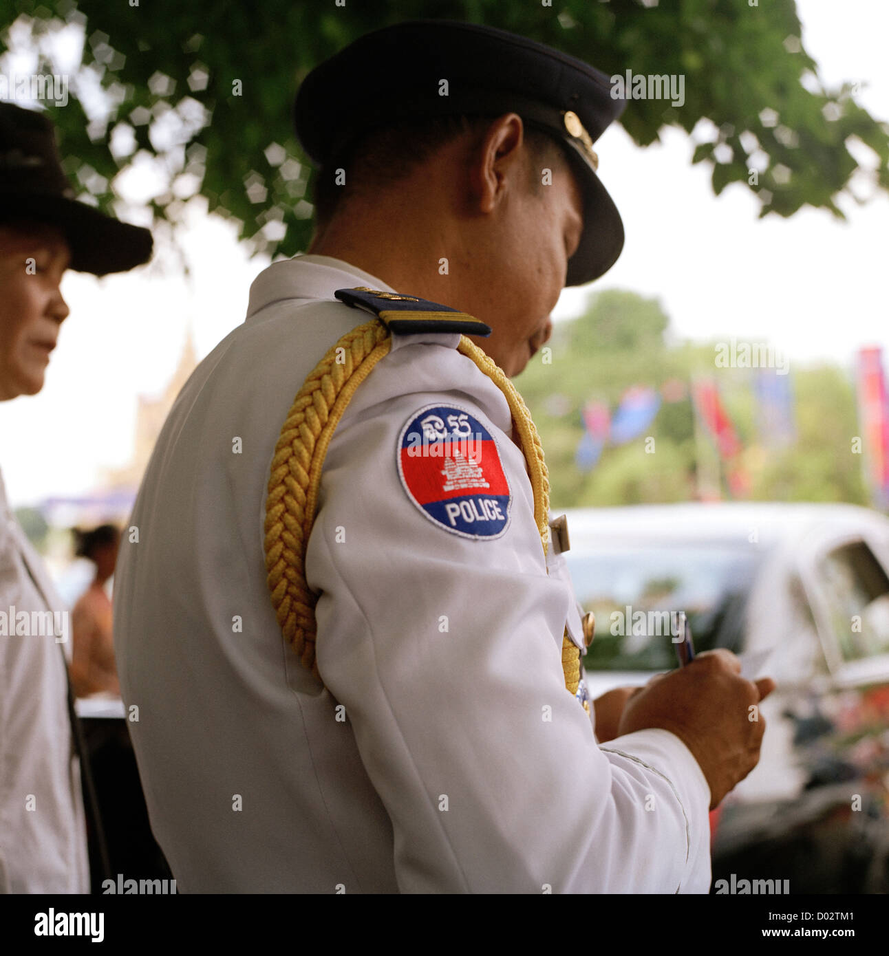 Police Officer in Phnom Penh in Cambodia in Far East Southeast Asia ...