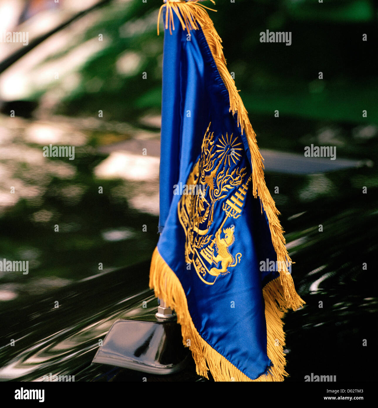 Cambodian royal crest on the car of the King in Phnom Penh Cambodia in ...