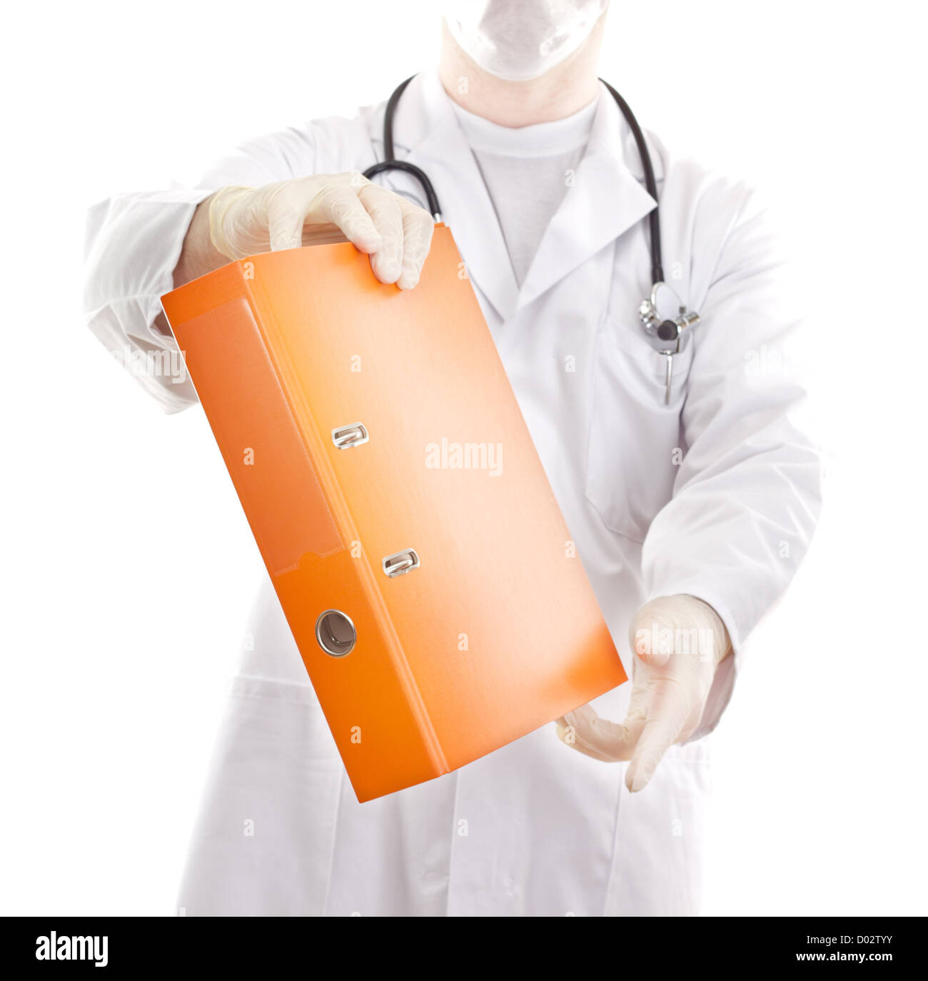 Medical doctor with some documents Stock Photo - Alamy
