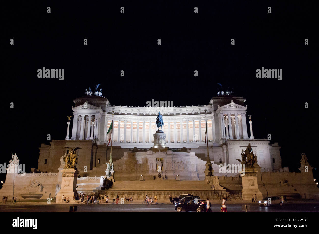 night view of Vittoriano, rome Stock Photo - Alamy